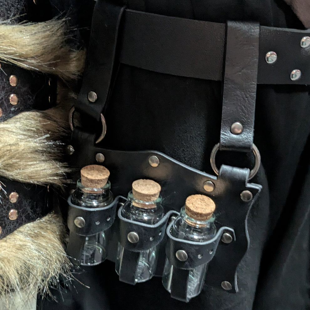 Medieval Potion Bottle holder - Black – Dragonfire Emporium